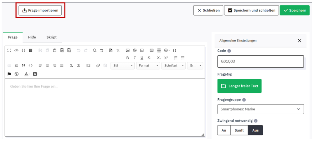 Limesurvey - Grundlagen zu Fragen – ZIM HilfeWiki